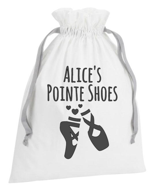 Personalised Pointe Shoes Drawstring Bag – harilie